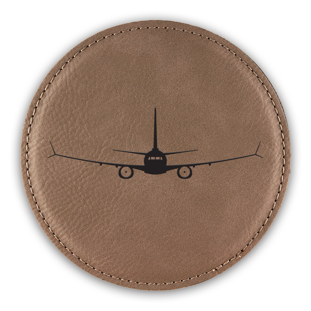 737 MAX Coaster Laser Engraved Leatherette - Round Coasters - Many ...