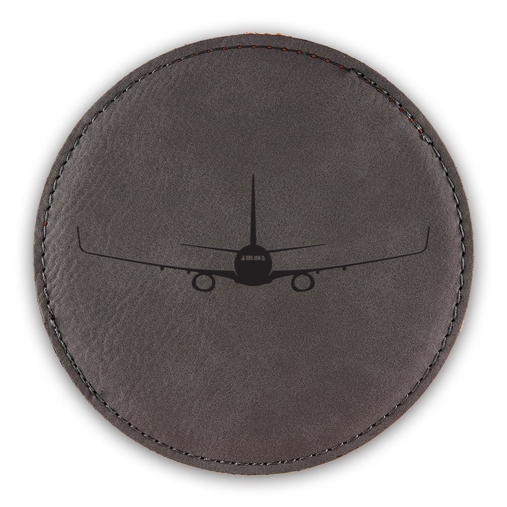 737 Next Generation NG Coaster Laser Engraved Leatherette - Round ...