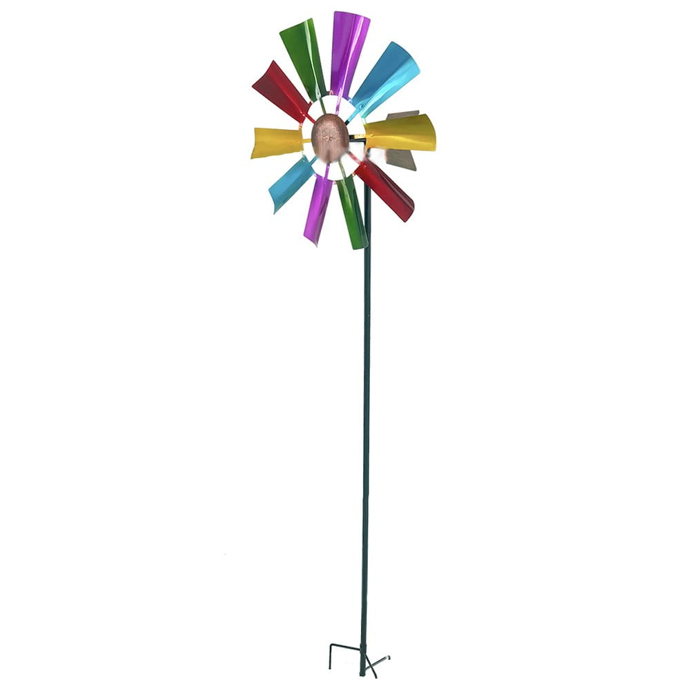 73cm Metal Windmill Garden Decor 360 Degree Rotating Outdoor Wind ...