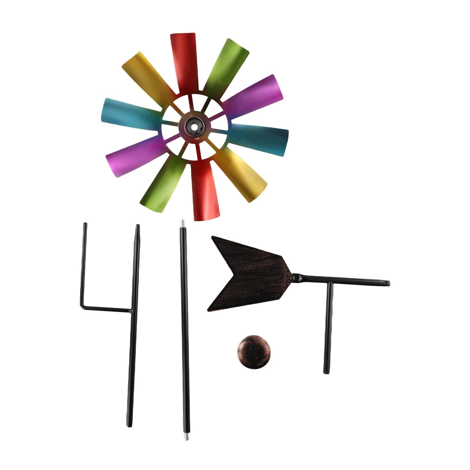 73cm Metal Windmill Garden Decor For 360 Degree Rotating Outdoor Wind ...