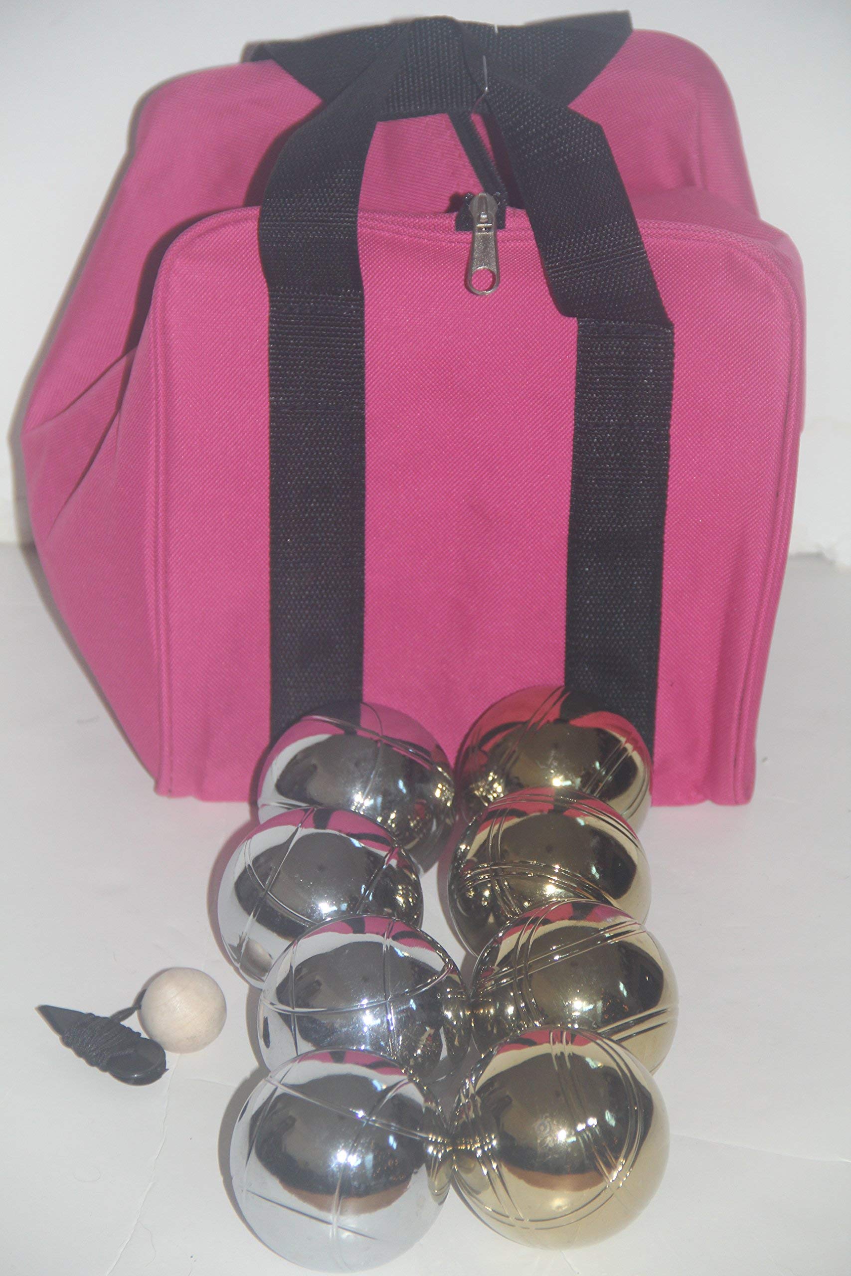 73mm Metal Bocce/Petanque Set with 4 Gold and 4 Silver Balls and Heavy ...