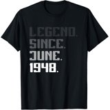 73rd Birthday Gifts 73 Years Old Legend Since June 1948 T-Shirt Vintage ...