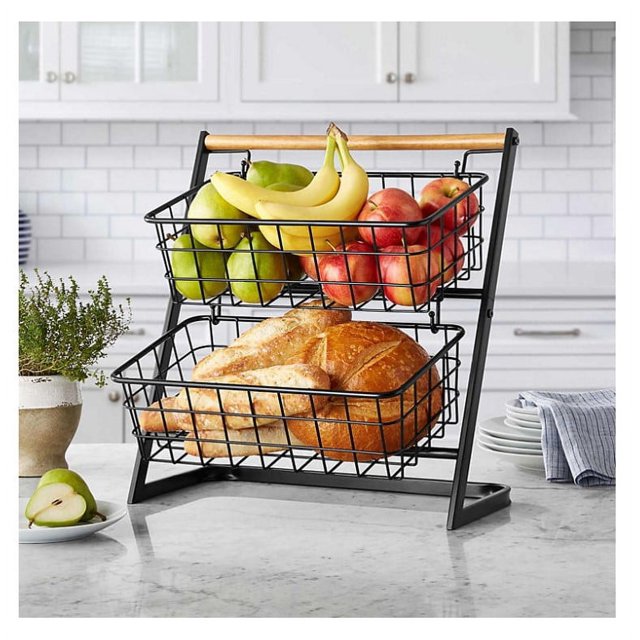 Member's Mark 74-075 2-Tier Snack Stand, Black - Food Display & Treat ...