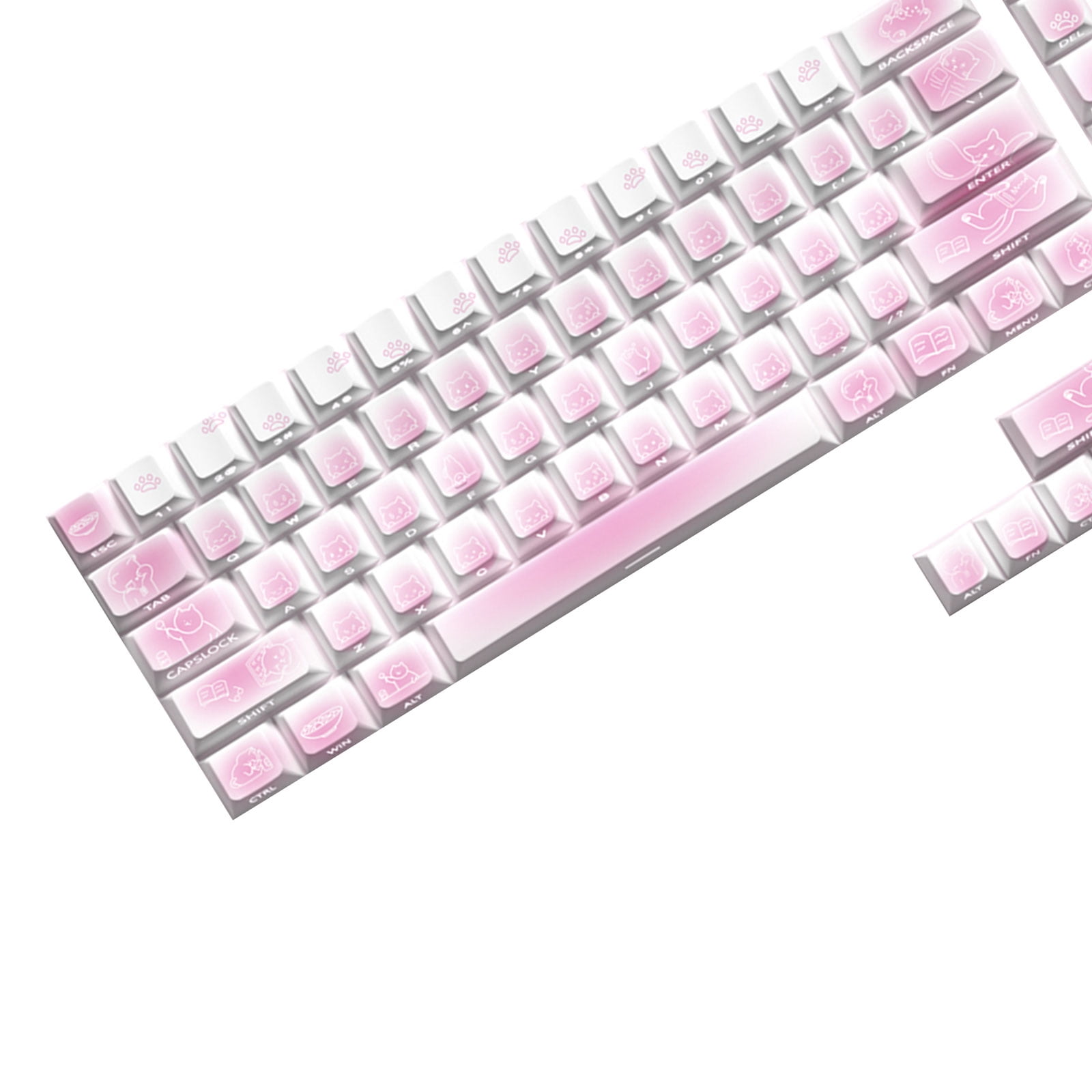 74/46 Key Kitten Pattern Side Print Keycaps Perfectly for Home Office ...