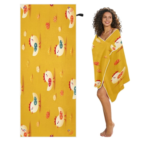 74.8*31.5in Magnetic Beach Towel Sand-Free & Quick Dry with Snap Loop ...