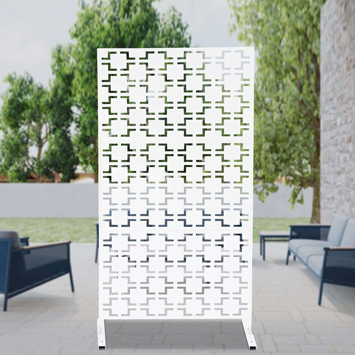 74.8"H×35.4"W Privacy Screen Outdoor Decorative Panels Planter Wall ...