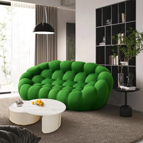 74.8'' Modern Loveseat Sofa, 2 Seater Mesh Fabric Love Seat Bubble Sofa ...