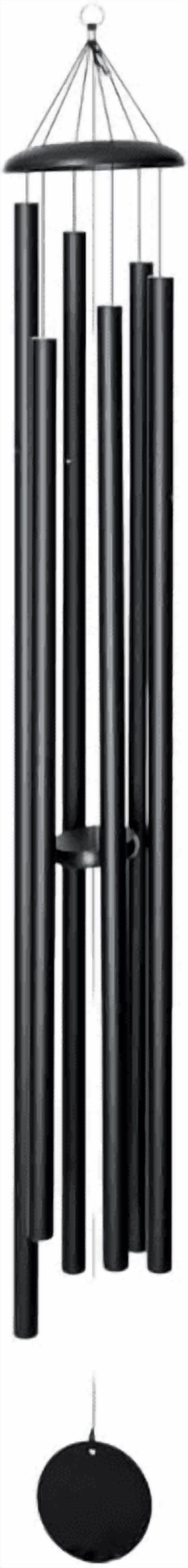 74" Aluminum Wind Chimes – Premium Black Wind Chime for Outdoor, Garden ...