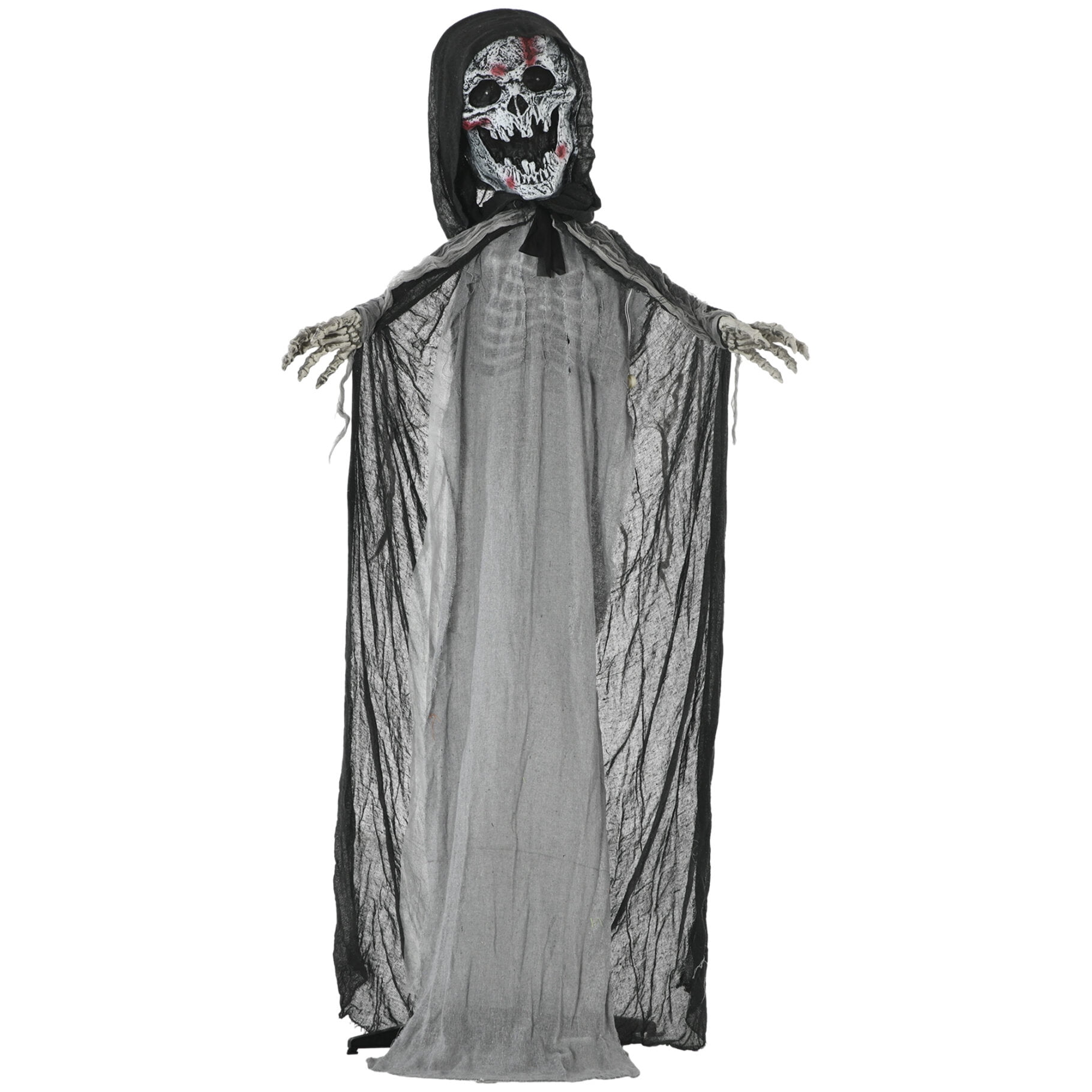 74" Life Size Outdoor Halloween Decorations Skeleton Witch, Animated ...