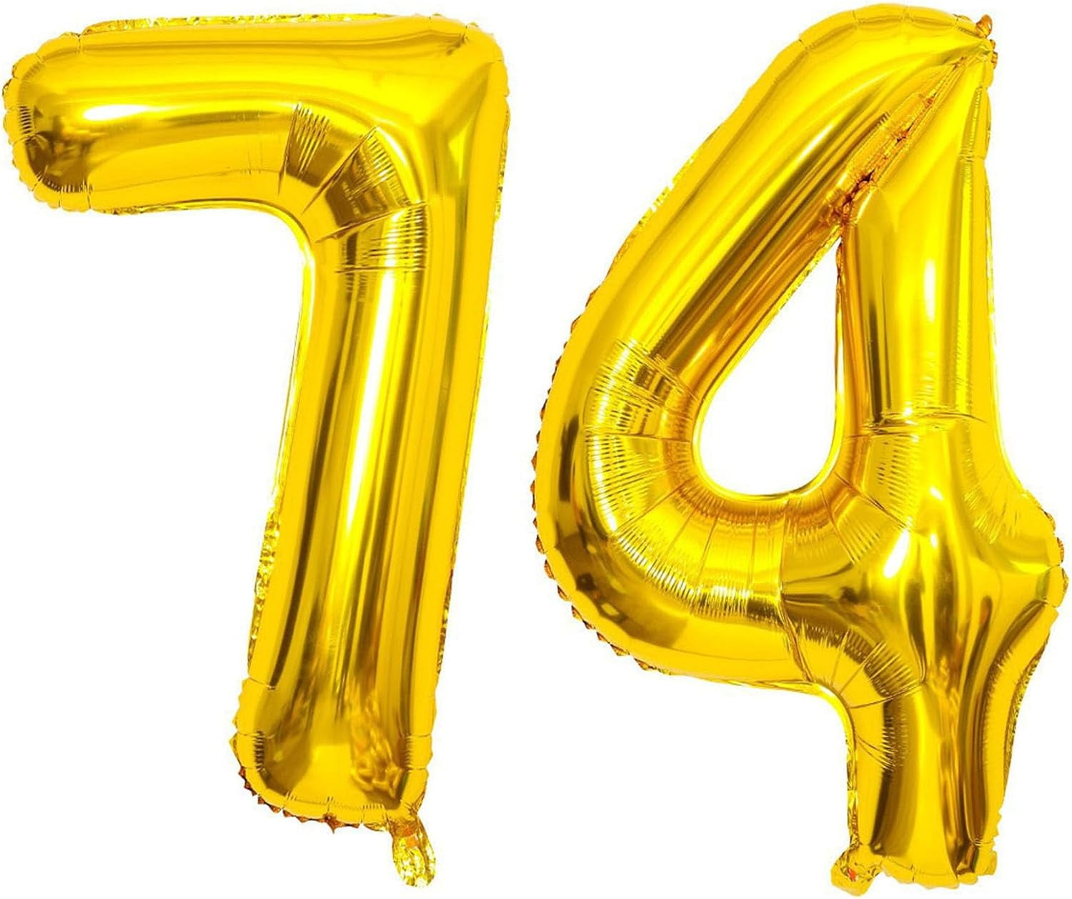 74 Number Balloons 40 Inch Gold Jumbo Number 47 Foil Mylar Balloons ...