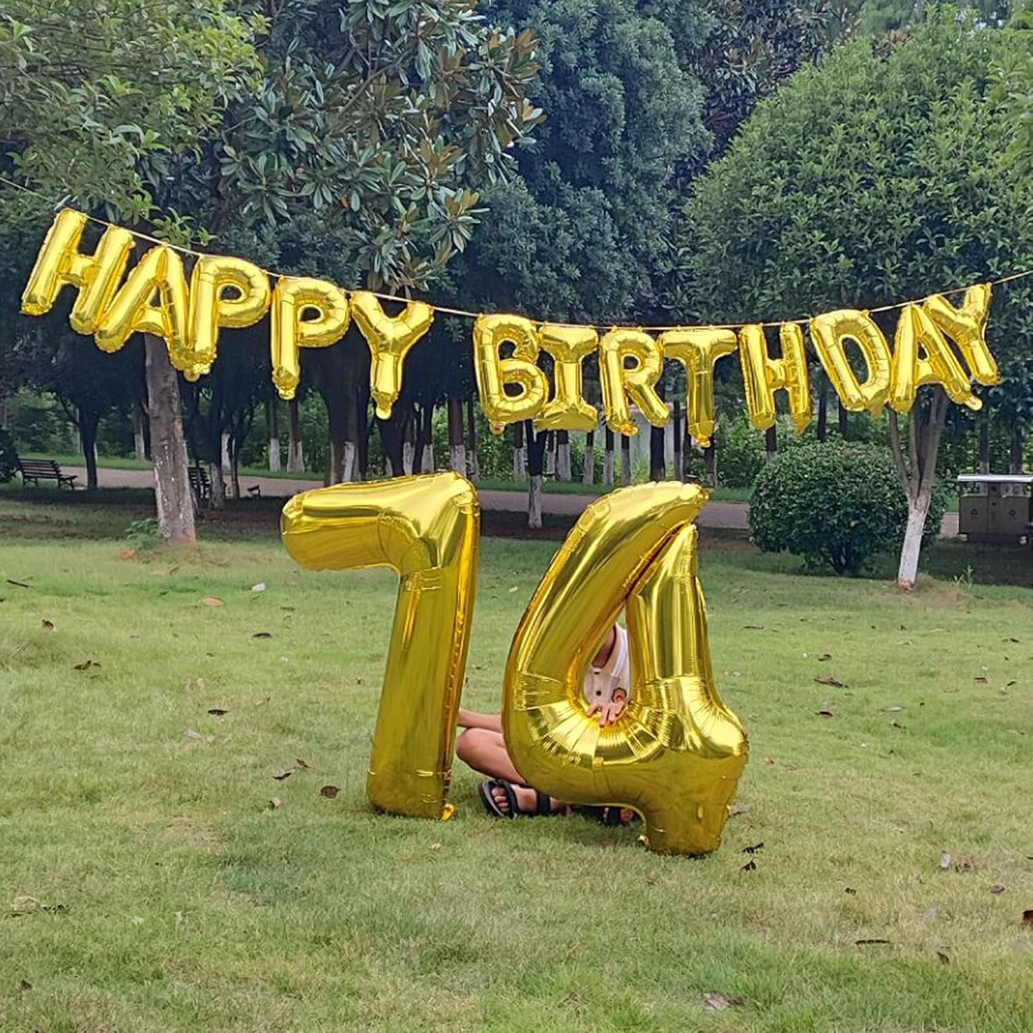 74 Number Balloons Gold Jumbo Number 47 Foil Mylar Balloons With Gold ...