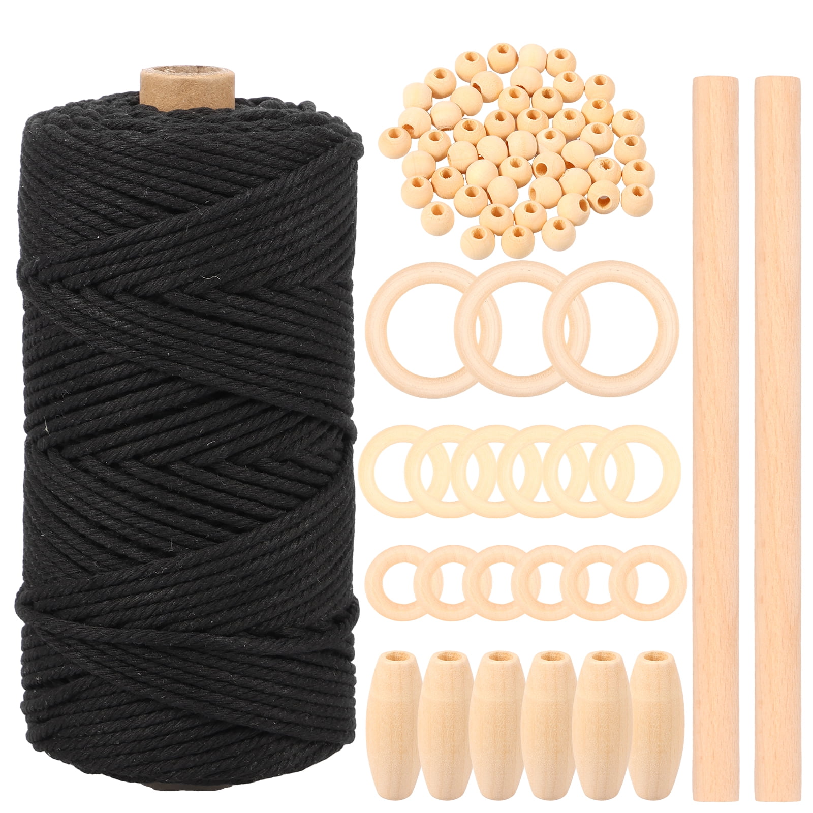 74 Pcs Macrame Kit DIY Macrame Wall Hanging Kit Complete Macrame ...