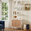 Ada Home Decor Sultan Modern Bookcase - White/Walnut - Walmart.com