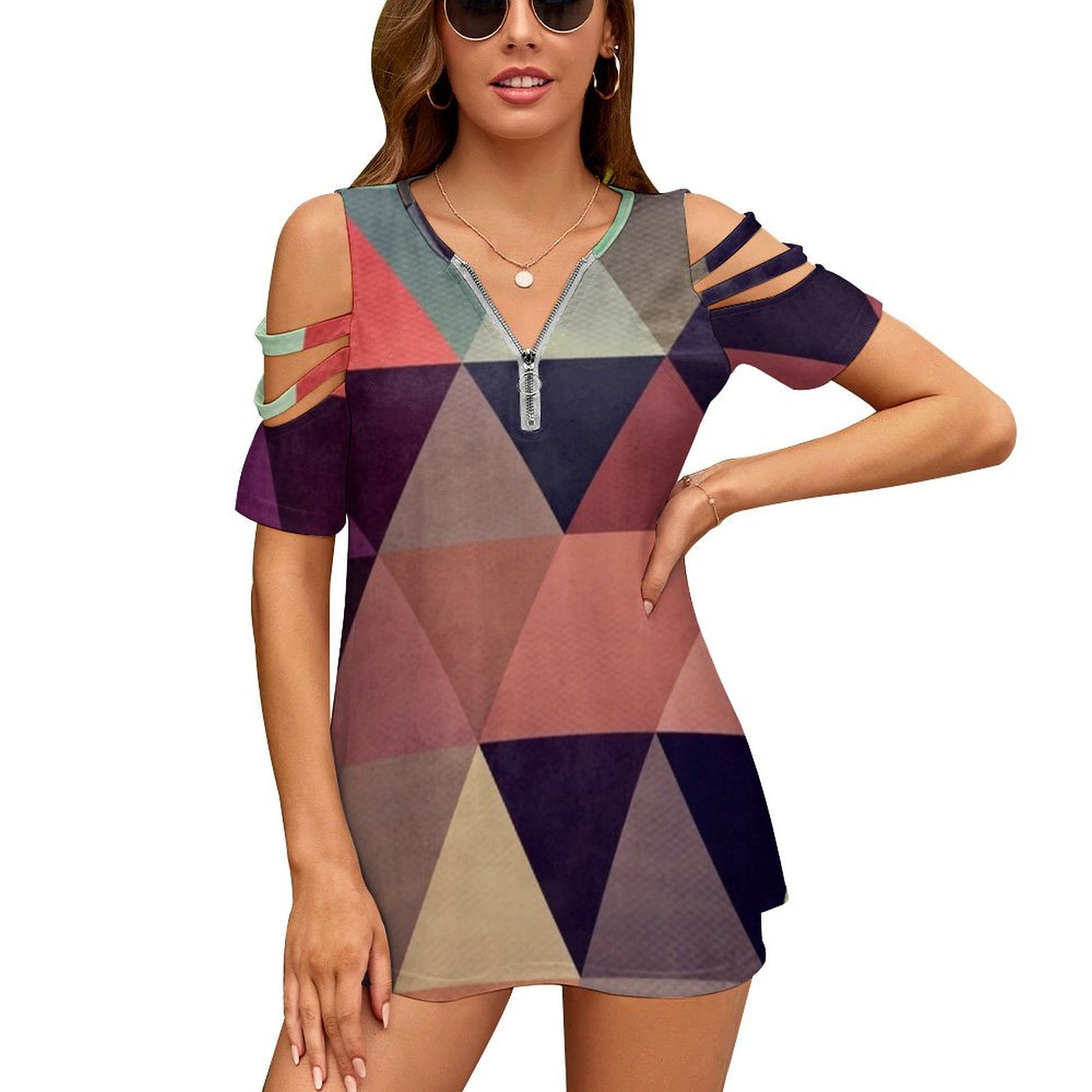 74 Tryypyzoyd Lotus Leaf Neck T-Shirt Long Sleeve Printed Fall T Shirts Women Spring Tee Tops 74 ...