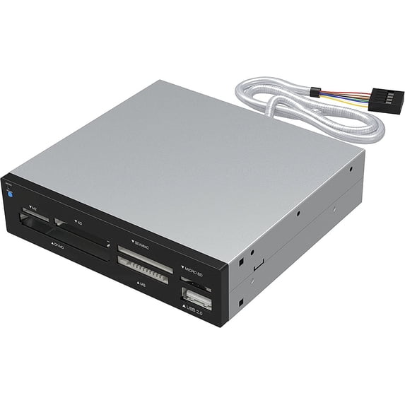 74 in 1 3.5 Inch Internal Flash Media Card Reader/Writer with USB Port ...