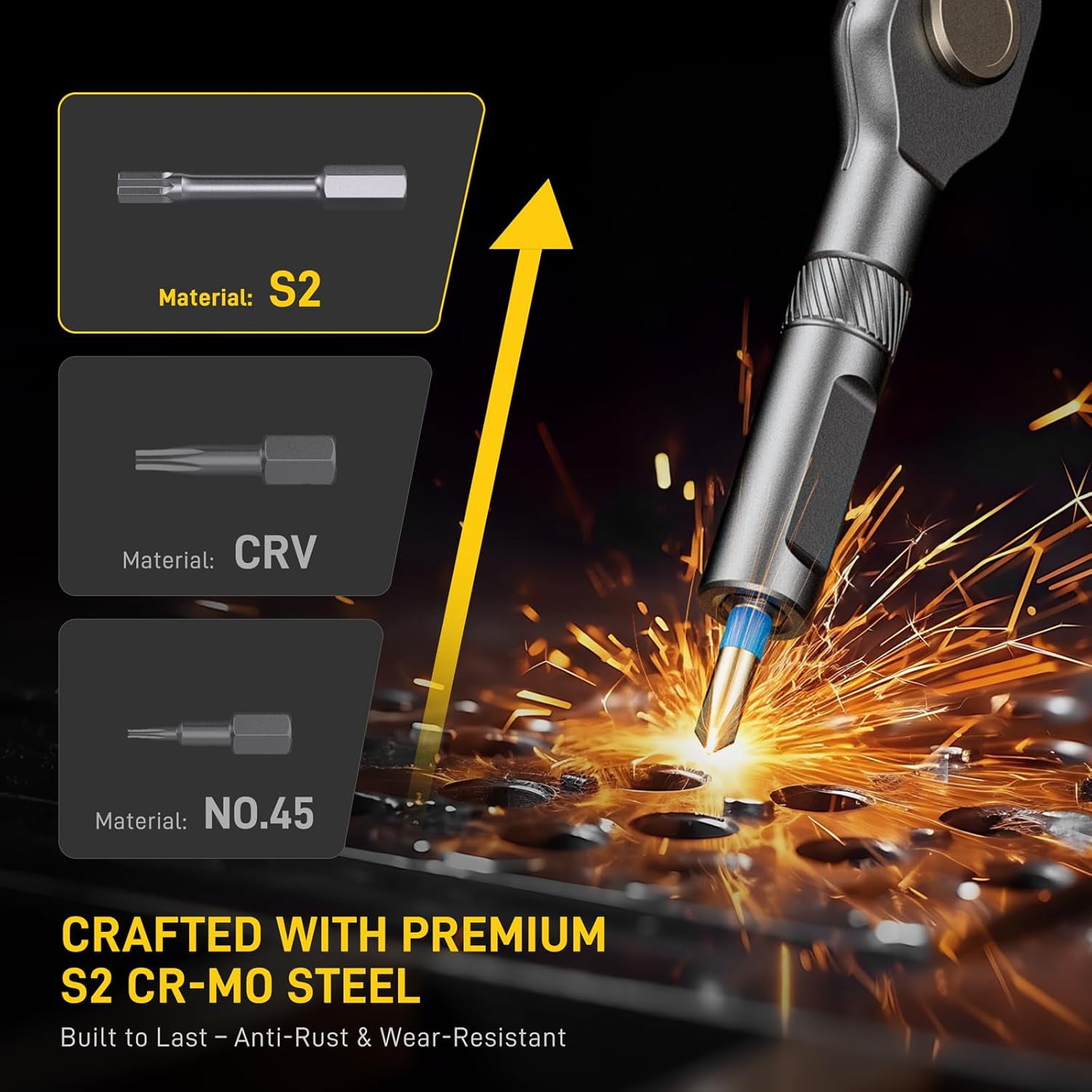 74 in 1 Magnetic Screwdriver Set - Ratchet Screwdriver Set with ...