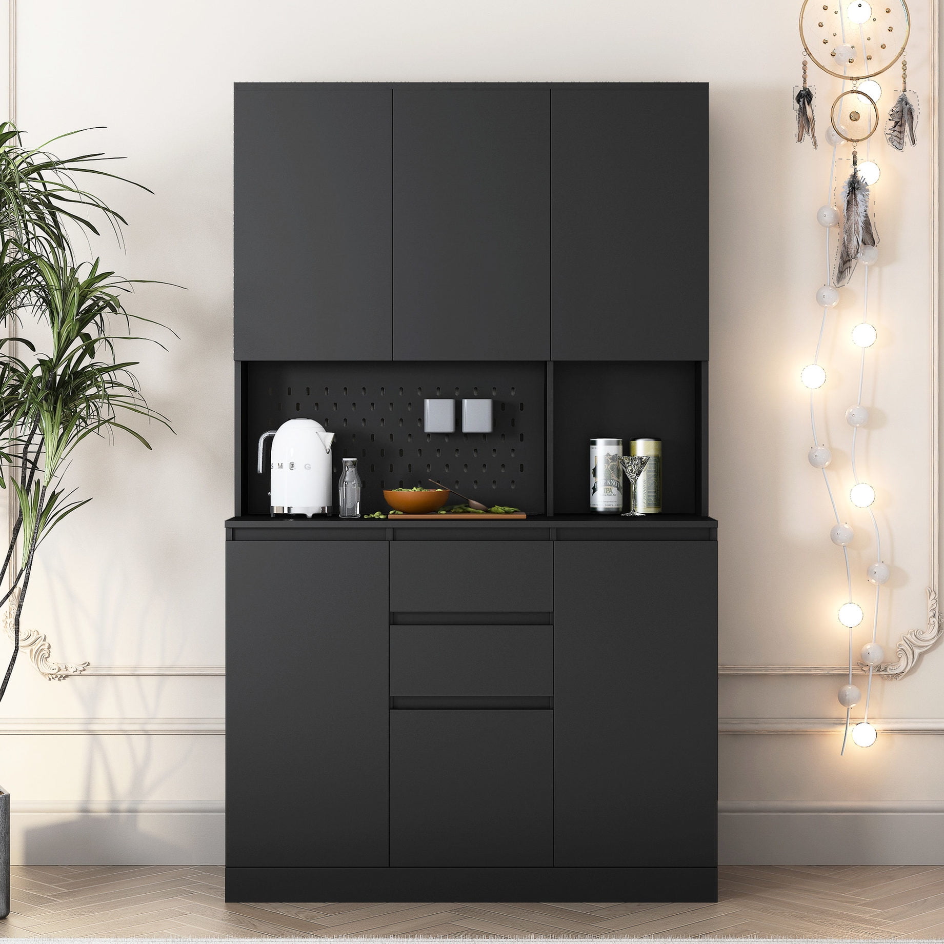 74-inch MDF Storage Cabinet+Stylish Additional Storage"-"Kitchen/Pantry ...