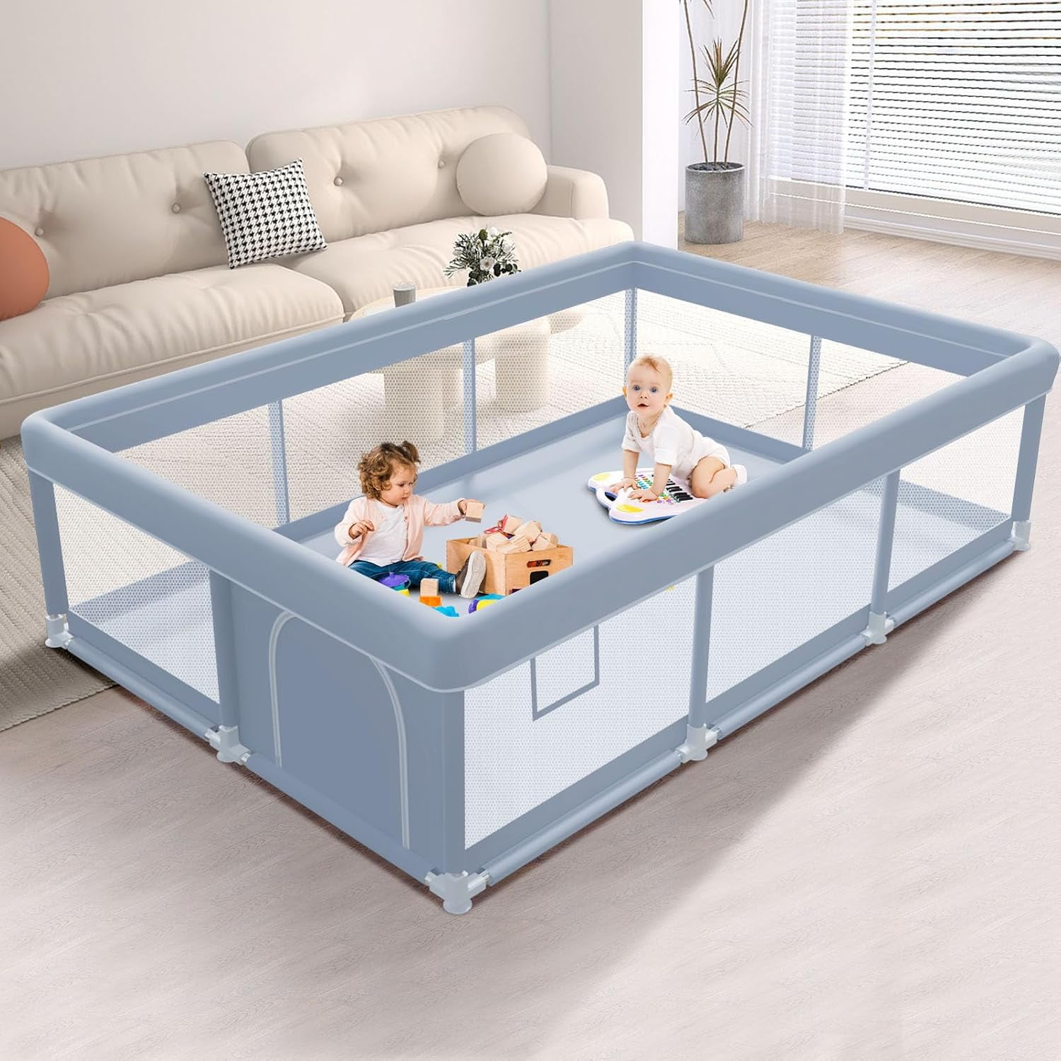 74 x 50 Inch Baby Playpen, Playpen for Babies and Toddlers, Baby Play ...