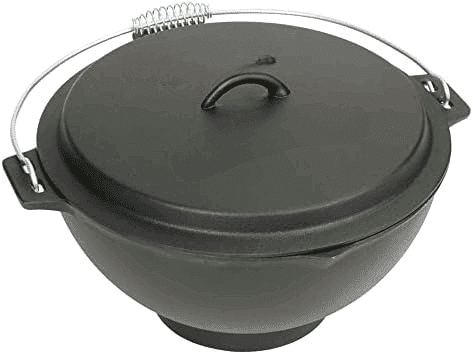 7419 3-gal Cast Iron Jambalaya Kettle / Lid Features Coil Wire Handle ...
