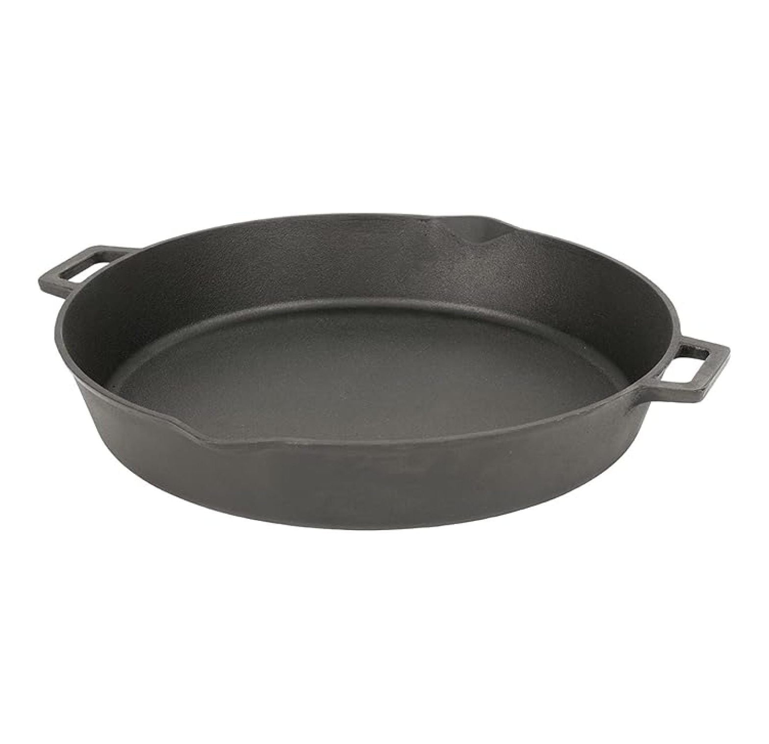 7439 16-in Cast Iron Double-Handled Skillet w/Pour Spouts Features ...
