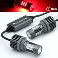 7443 Error Free Canbus Red Flashing Strobe Blinking Rear Alert Safety ...