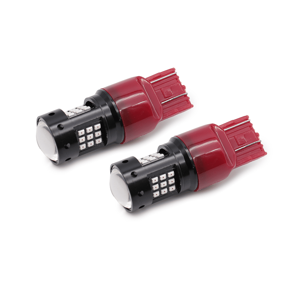 7443 Red Flashing Strobe Blinking Rear Alert Safety Brake Tail Stop ...