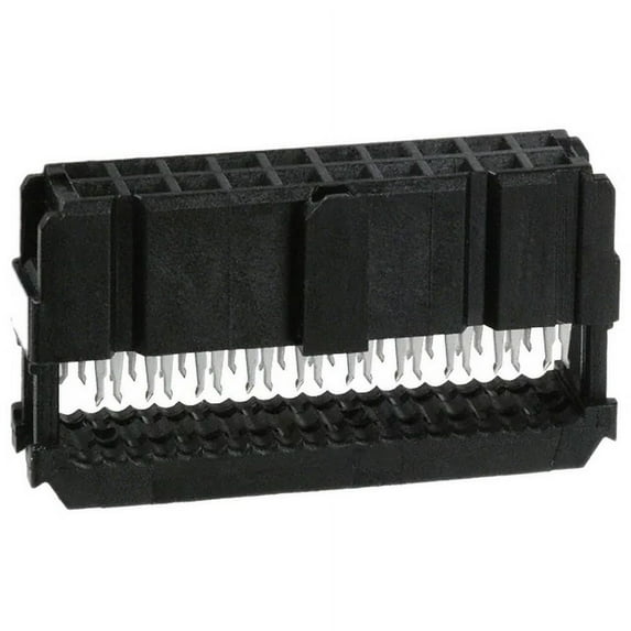 746285-4 Receptacle Connector 20 Position Rectangular IDC Gold 26-28 ...