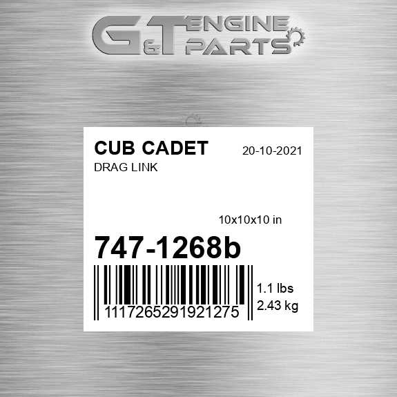 747-1268B DRAG LINK fits CUB CADET (New OEM) - Walmart.com