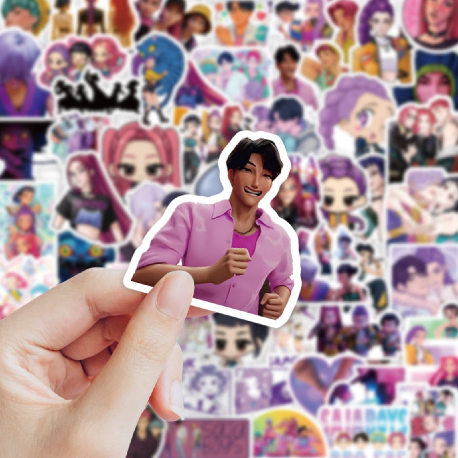 74Pcs KPop Demon Hunters Themed Stickers,Huntrix Hero Group Wall ...