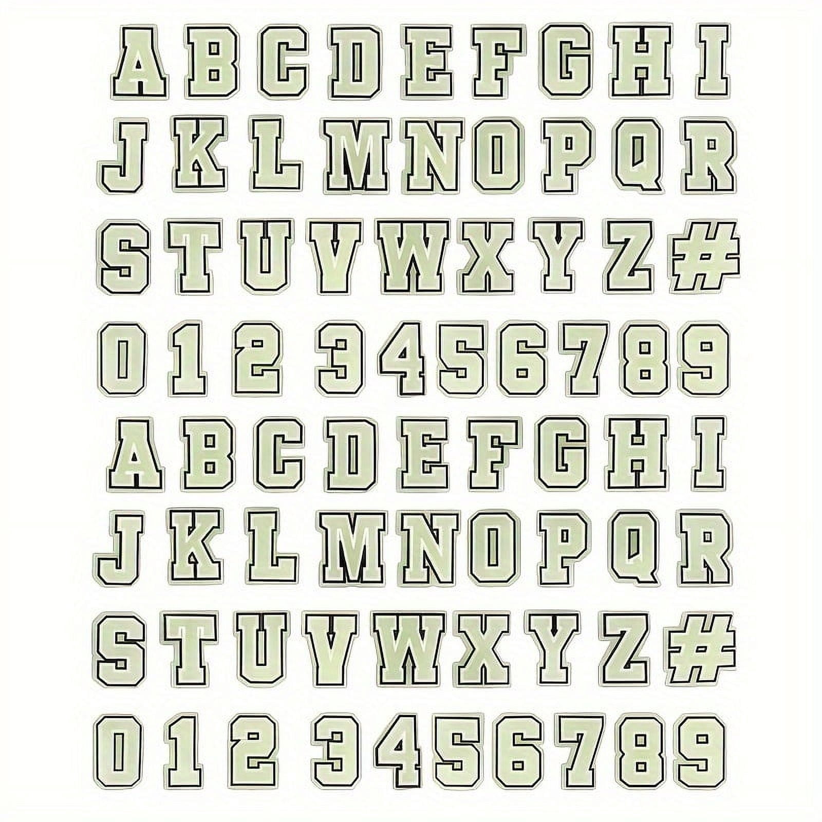 74Pcs Luminous Letters Numbers Shoe Charms for Shoe Decoration, Double ...