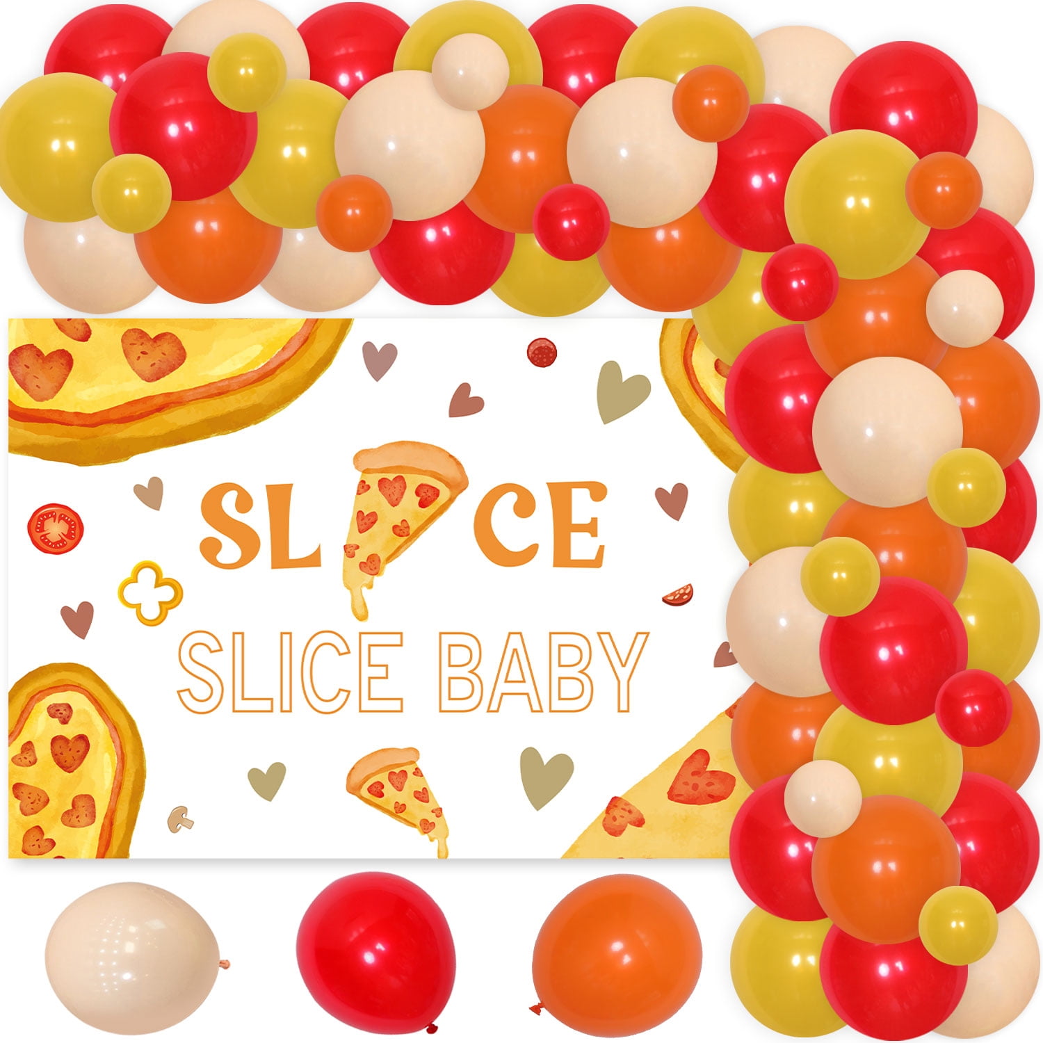 74Pcs Pizza Theme Party Decoration Set, Pizza Birthday Party Decoration ...
