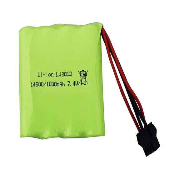 74V 1000mAh 14500 LiPo Battery Pack for DE36W 116 Scale Remote Control ...
