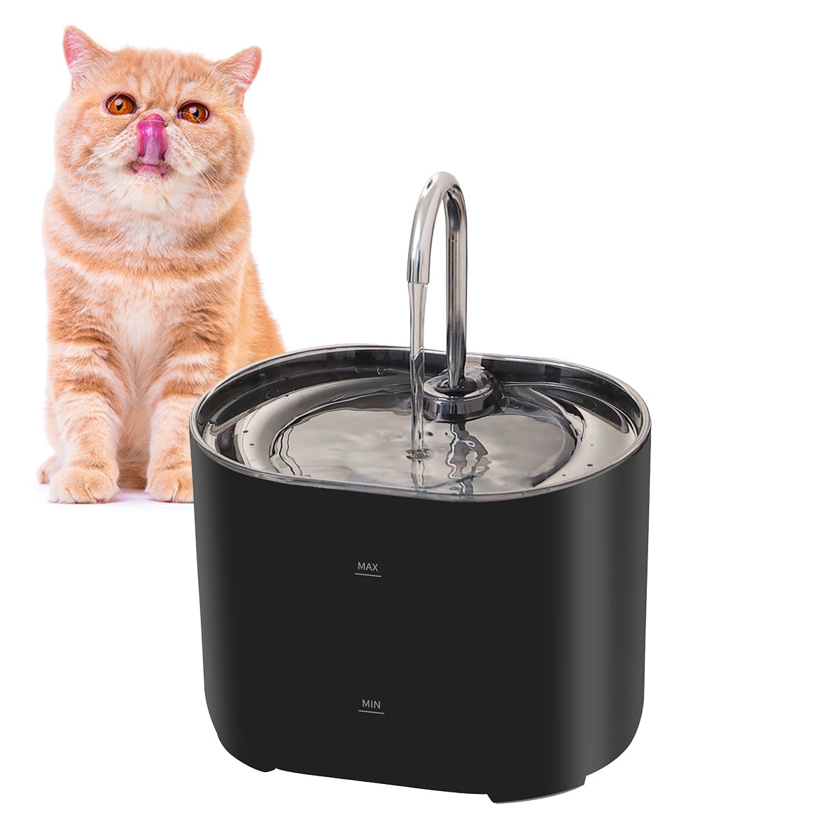 74oz/2.2L Automatic Cat Water Fountain,stainless steel faucet,Ultra ...