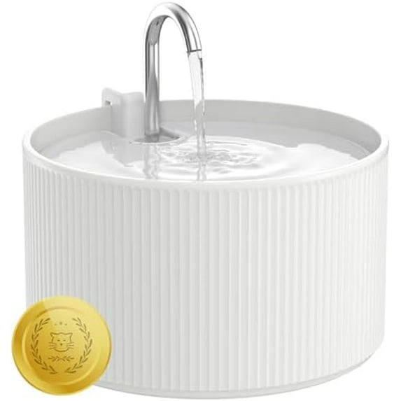 74oz/2.2L Ceramic Cat Water Fountain, Automatic Pet Drinking Fountain ...