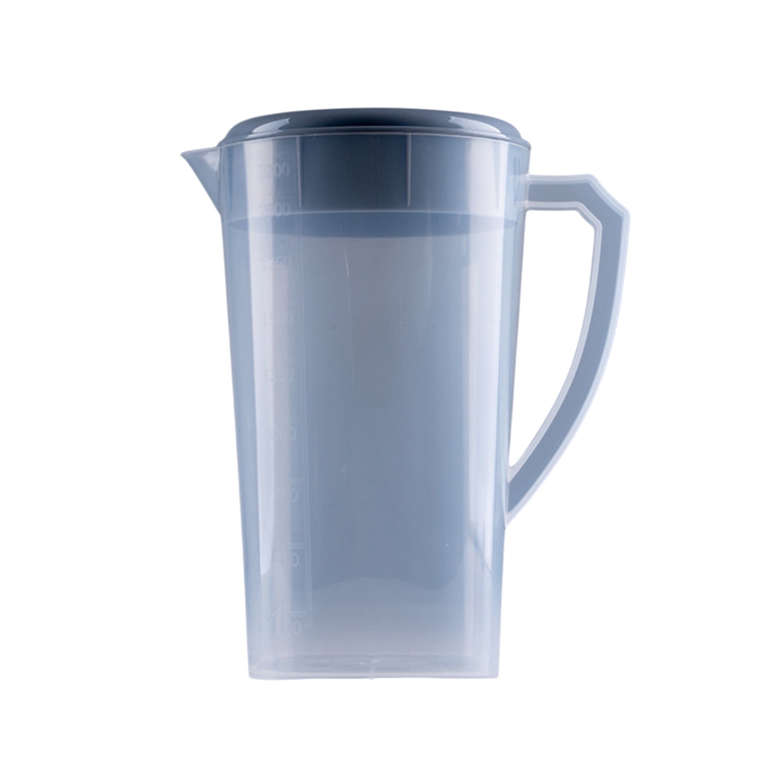74oz Clear Plastic Pitcher with Lid, Large Water Pitcher with Handle, 2 ...