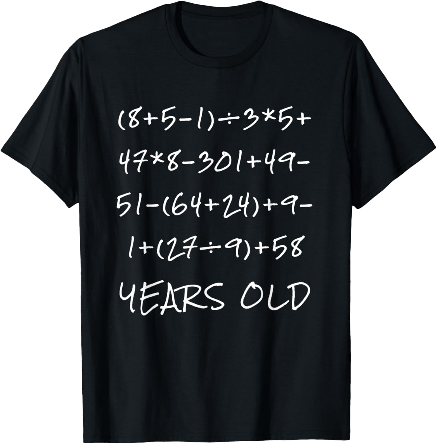 74th Birthday Math Problem Algebra Equation 74 Years Old T-Shirt ...