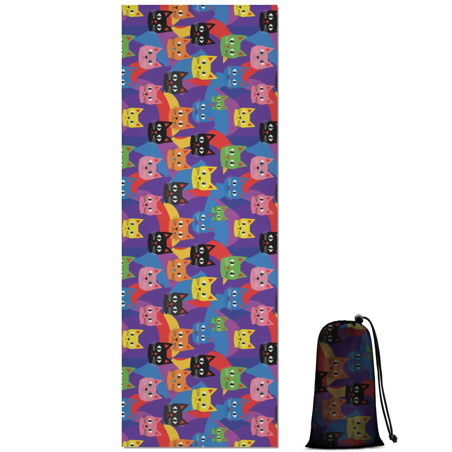 74x26 Inch Yoga Towel, Sweat Absorbent Non-Slip Mat for Hot Yoga ...