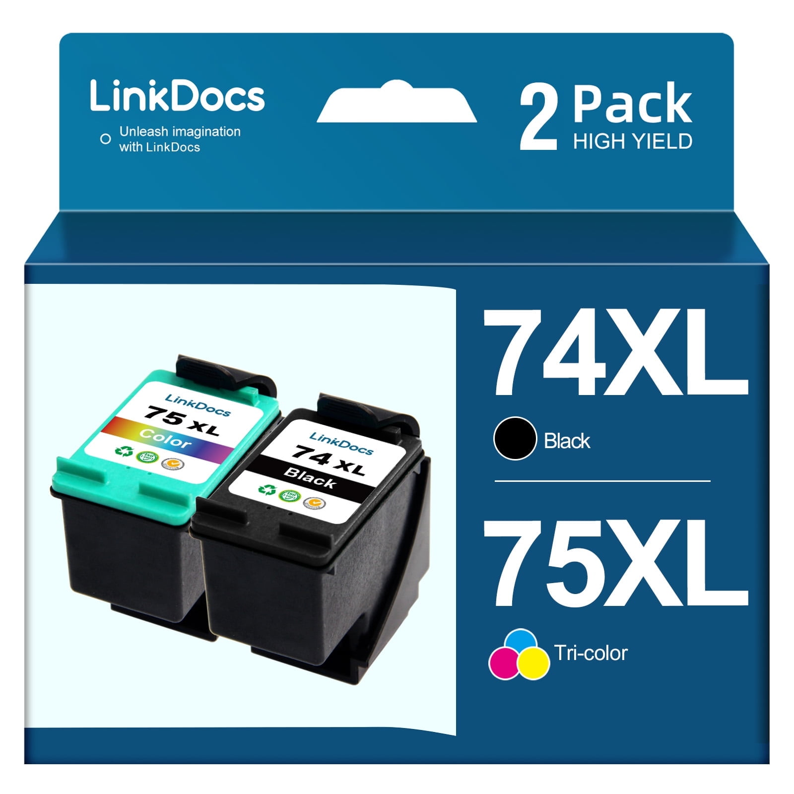 74xl 75xl Ink Cartridge Replacement for HP 74 74xl 75 75XL Ink ...