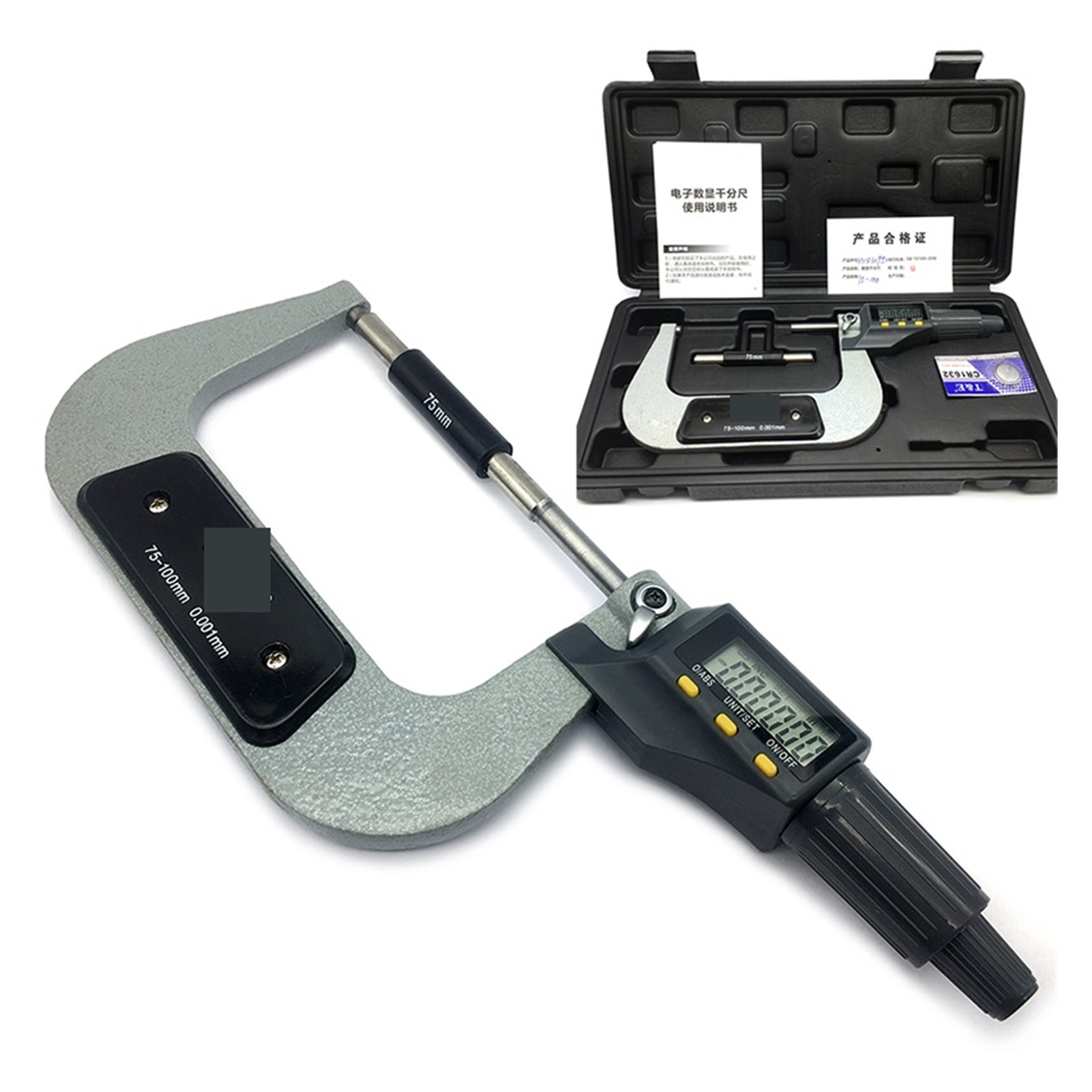 75-100mm 0.001mm Standard Electronic Outside Micrometers Digital Tools ...