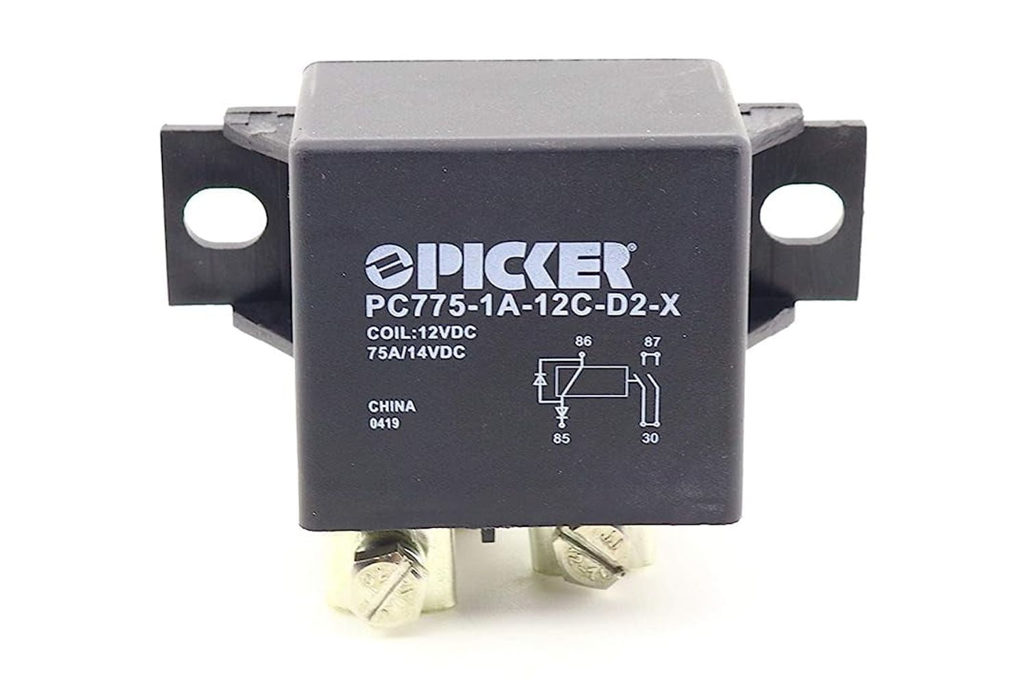 | 75 12 VDC Automotive High Current Power Relay, SPST-NO 12VDC Coil ...