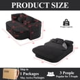 75''2-in-1 Foldable Sofa,Convertible Sleeper Foam Sofa Bed with Multi ...