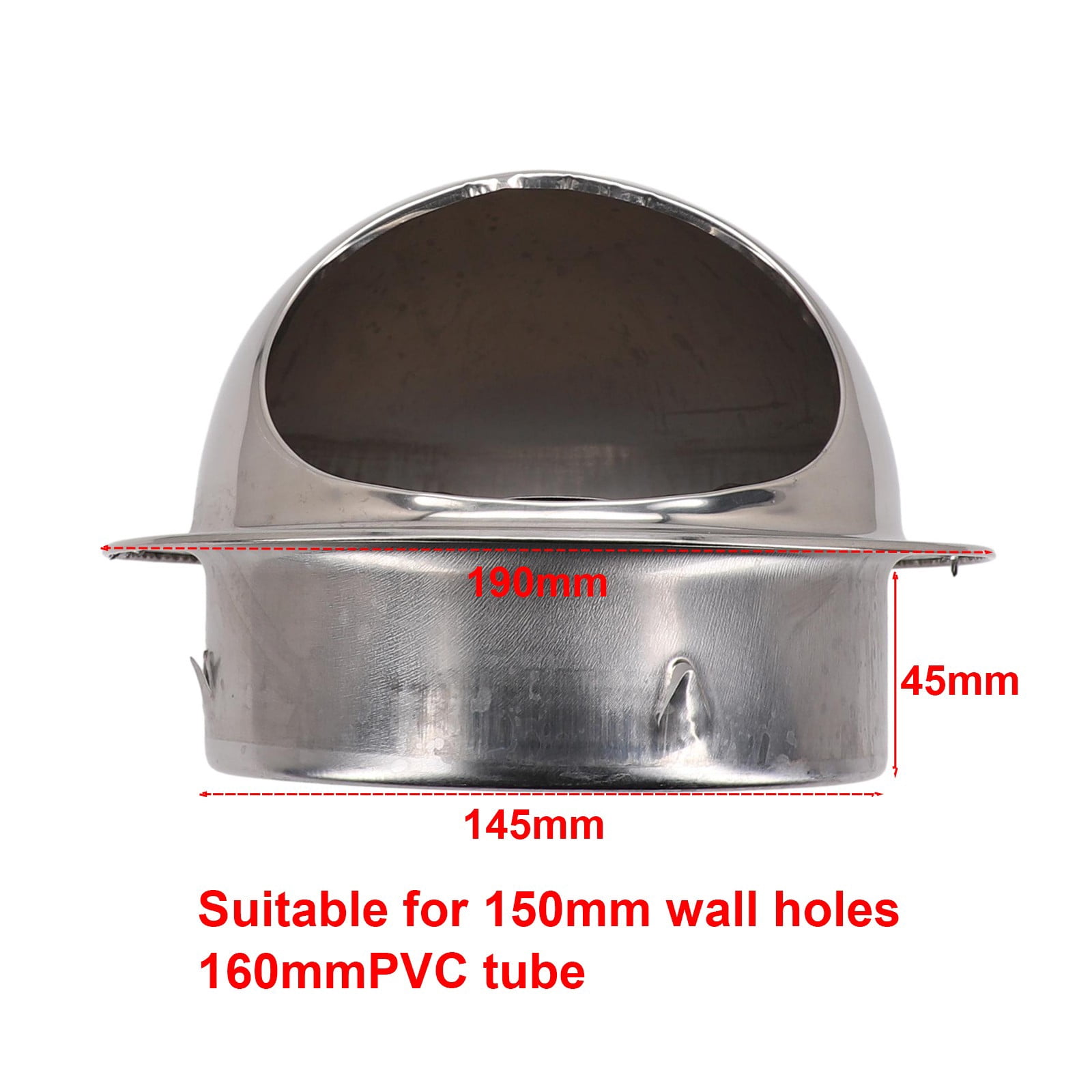 75-200mm Stainless Steel Ventilation Grill Wall Hole Cover Extractor ...