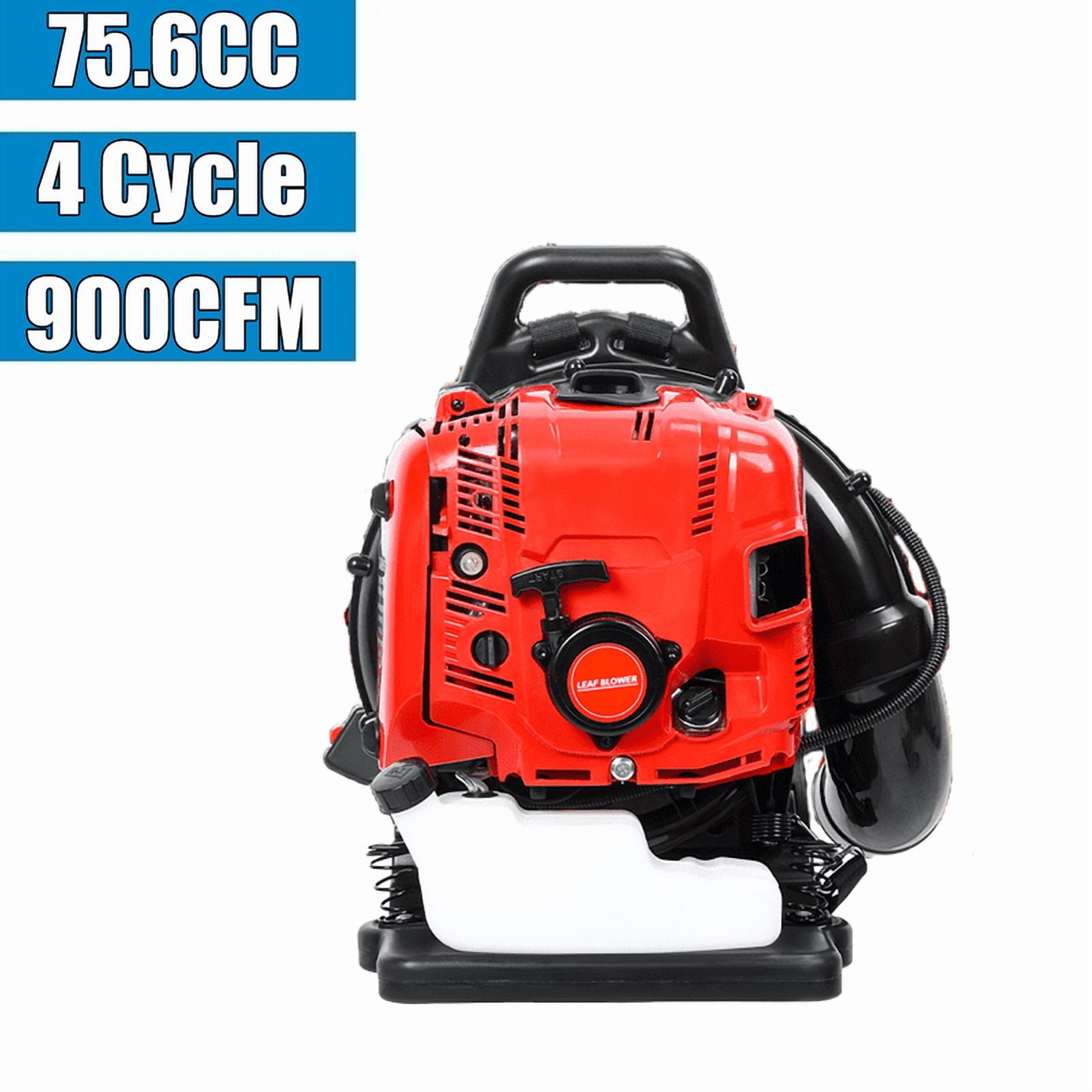 75.6CC Gas Leaf Blower, 5 HP Backpack Blower with 900 CFM Air Volume ...