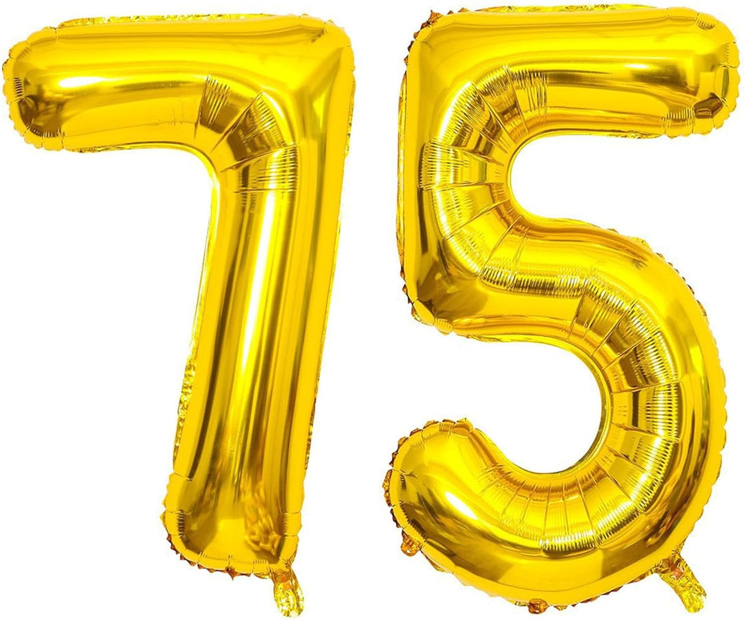75 Balloon Numbers 40 Inch Gold Jumbo Number 57 Foil Mylar Balloons ...
