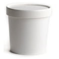 [75 Count] 16 oz Disposable White Paper Soup Containers with Lids Combo ...