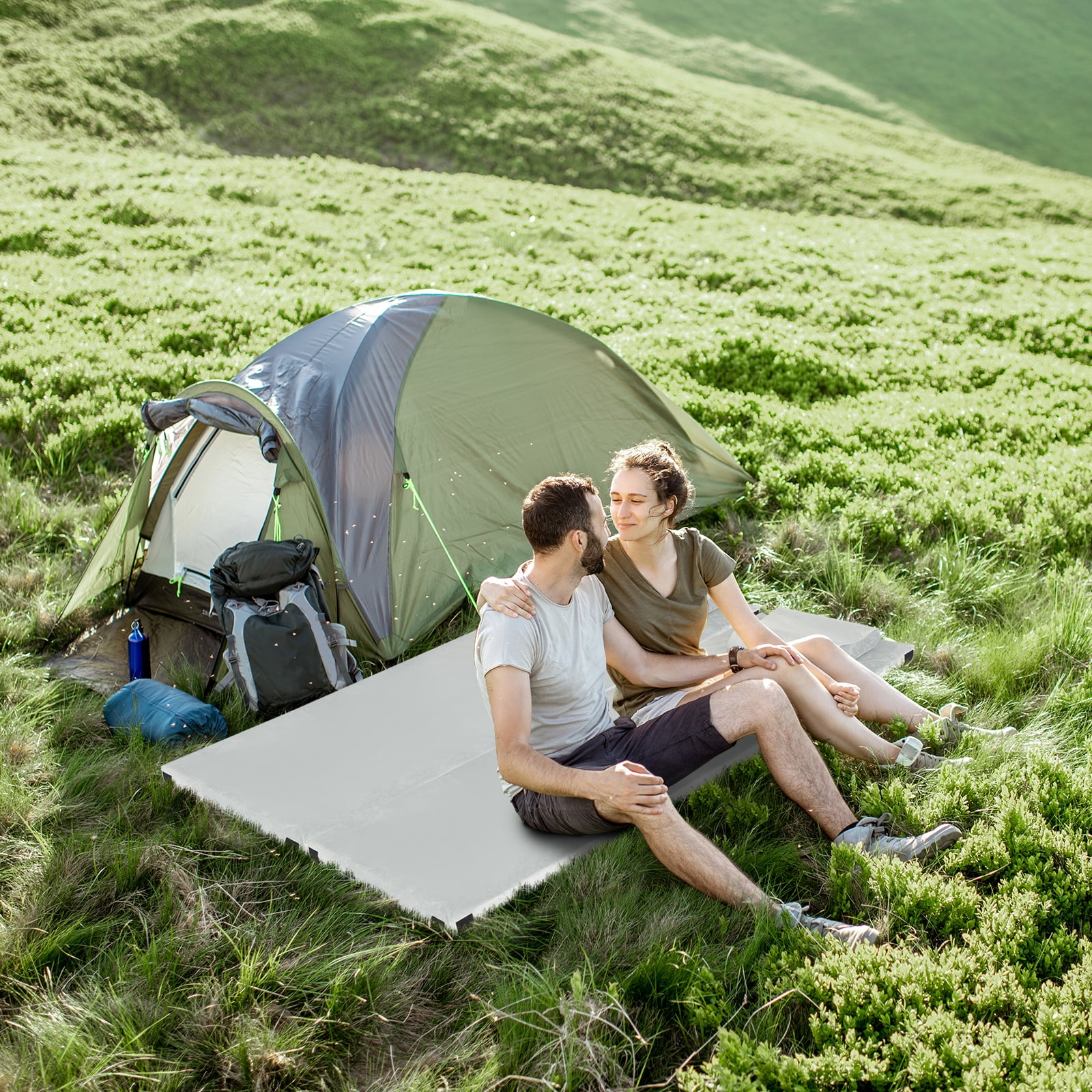 75"D x 25"W x 3"H Memory Foam Camping Mattress。Versatile mattress ...