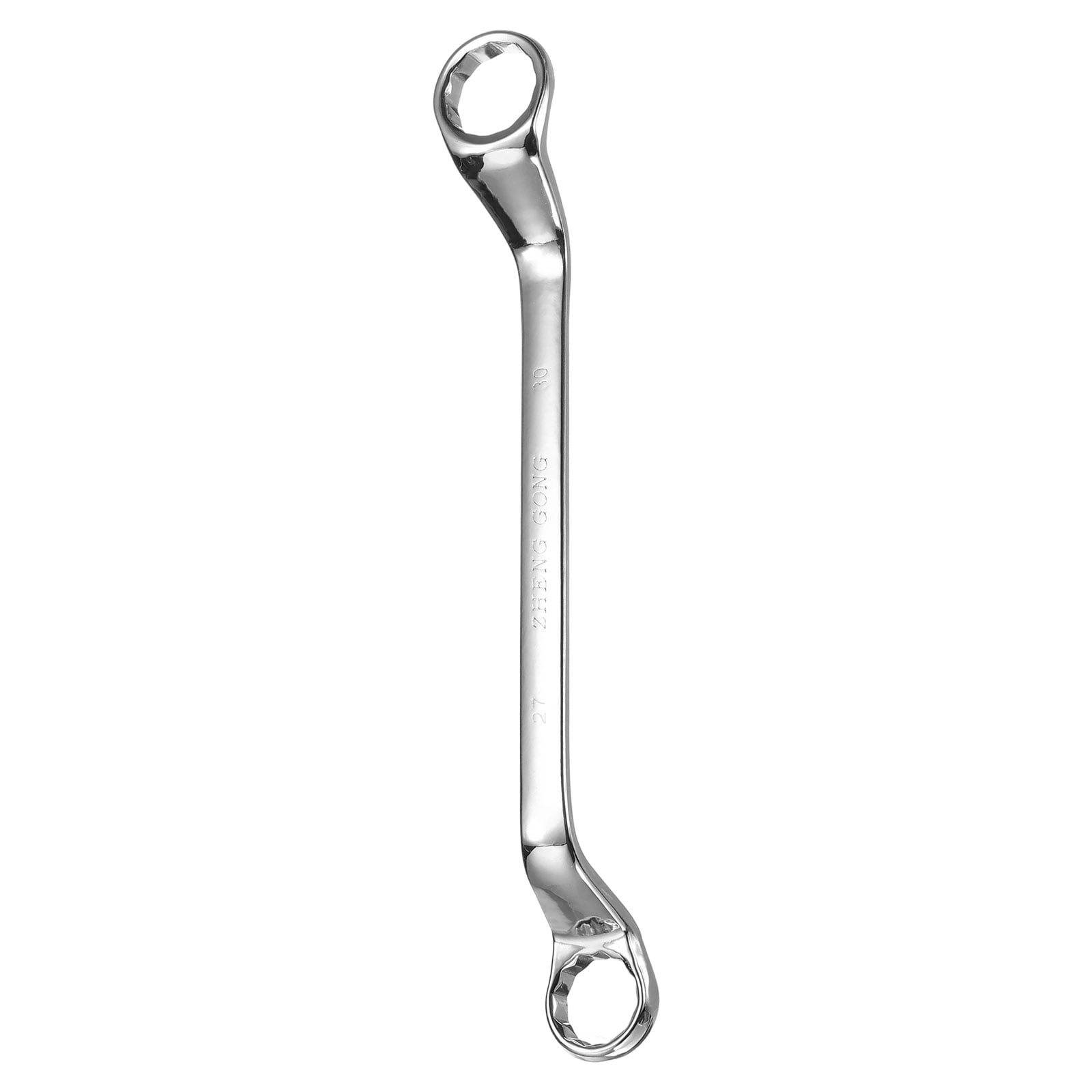 75 Degree Offset Box End Wrench 27mm x 30mm Metric 12 Point Mirror ...