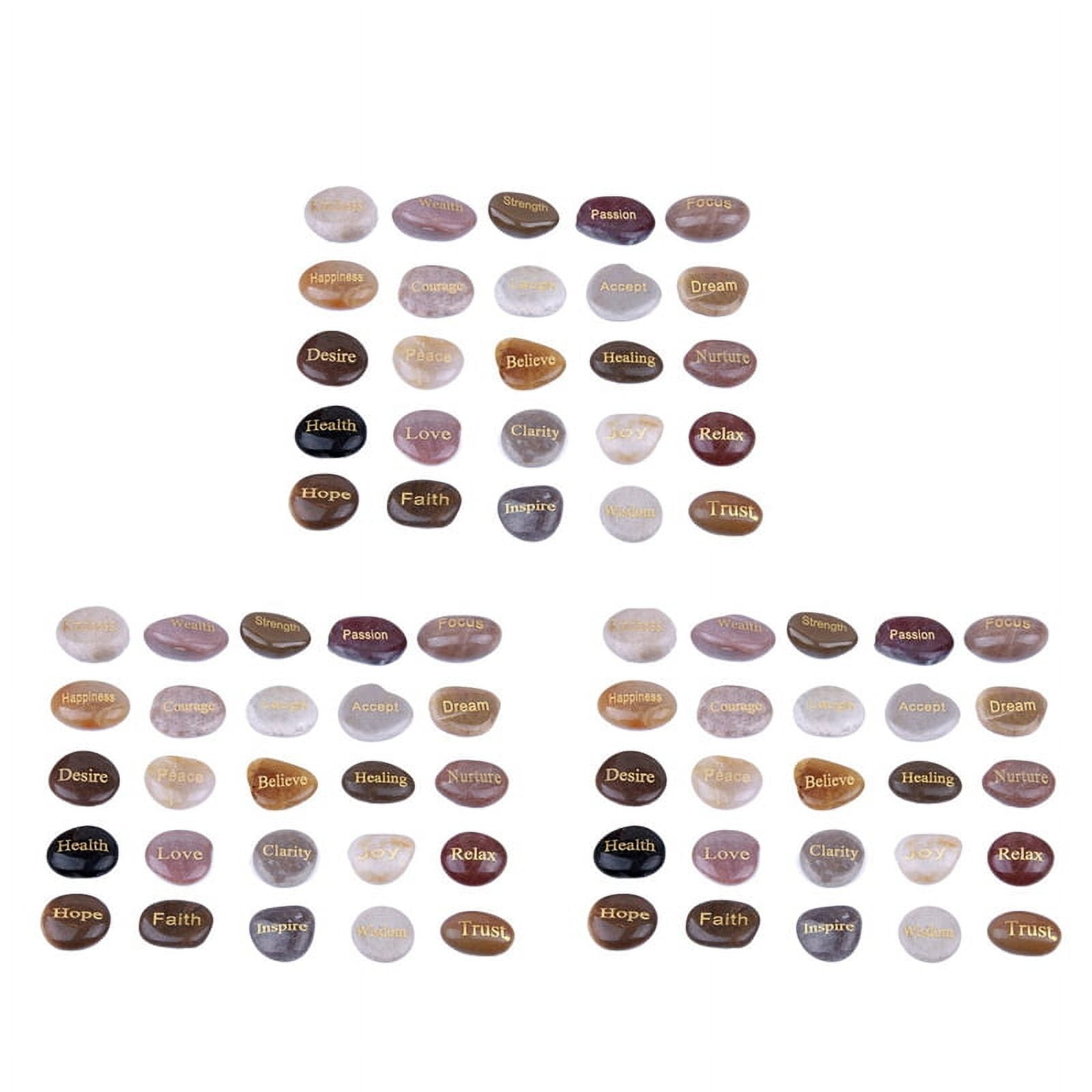 75 Engraved Inspirational Stones with Words of Encouragement Gold ...