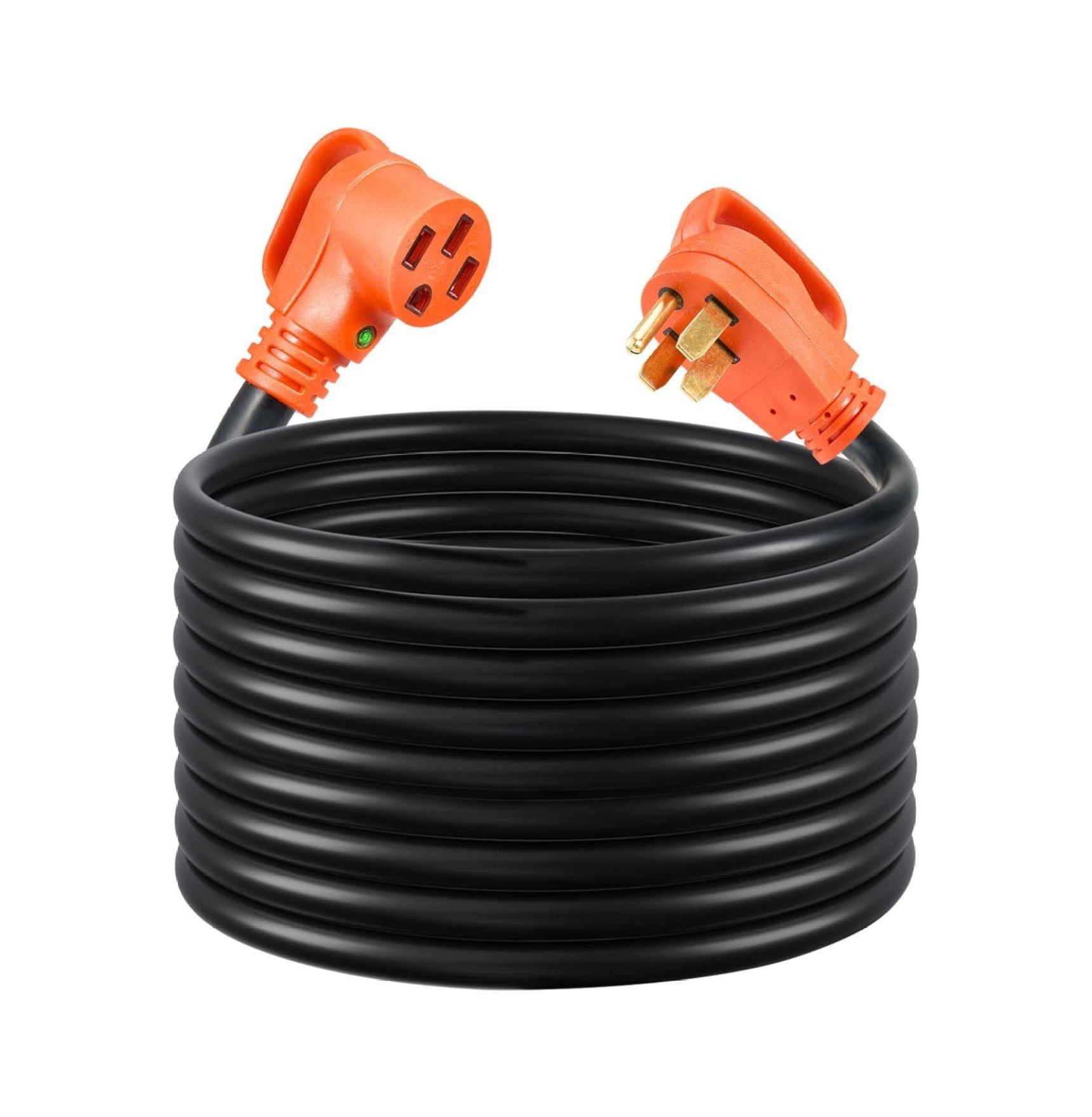 75 FT 50 Amp RV Extension Cord - 125V/250V 7500W Heavy Duty STW 6/3+8/1 ...