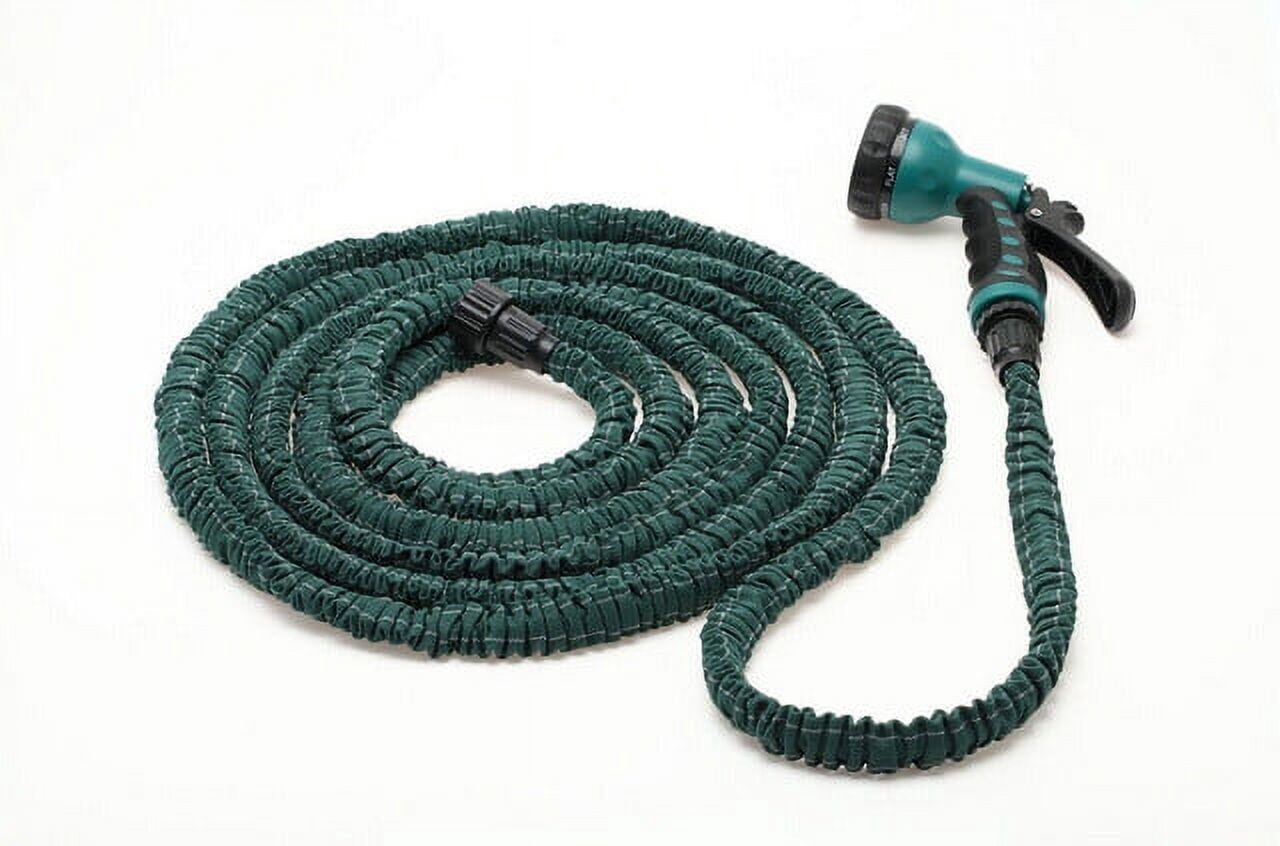 75 Feet Dark Green Color Latex Expanding Flexible Garden Water Hose ...
